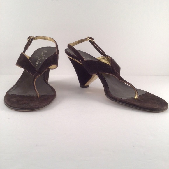 Daniel Barbara | Shoes | Daniel Barbara Womens Sandals Brown 3 4 Wedge ...